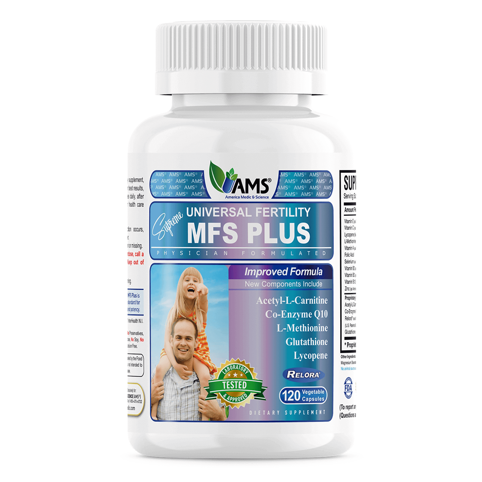 AMS MFS Plus Caps 120'S for men's Fertility – Aldawaeya Pharmacy