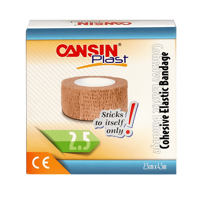 Cansin Plast Cohesive Elastic Bandage 4.5m X 2.5cm – Aldawaeya Pharmacy