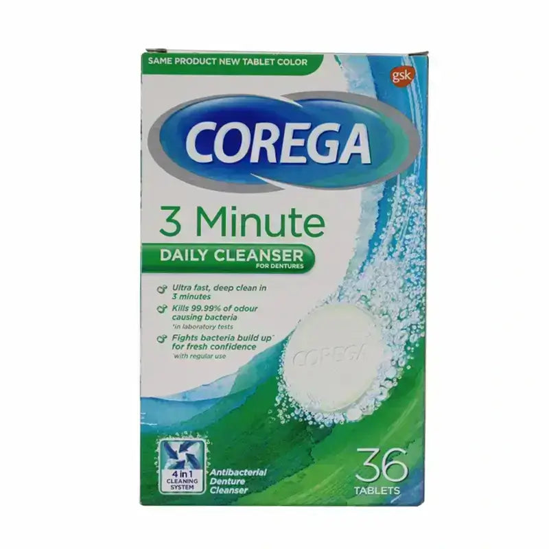 Corega Denture Daily Cleanser Tablets 36'S – Aldawaeya Pharmacy