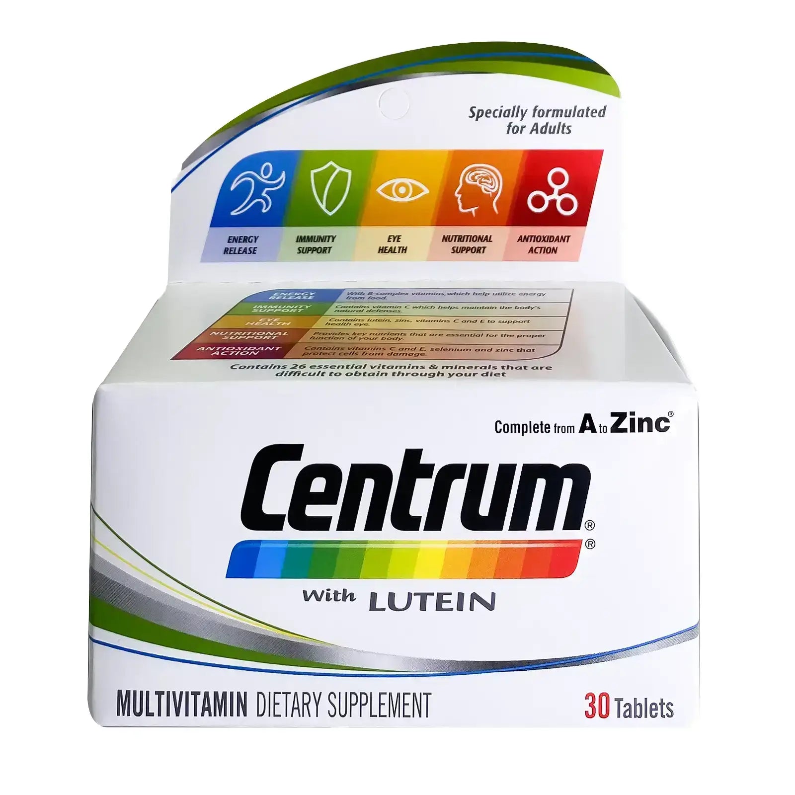 Centrum With Lutein Tabs 30's multivitamin – Aldawaeya Pharmacy