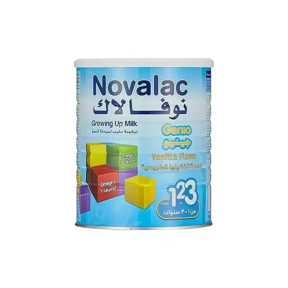 Novalac Genio 1, 2, 3 Growing Up Milk Vanilla Flavor 800 g – Aldawaeya ...